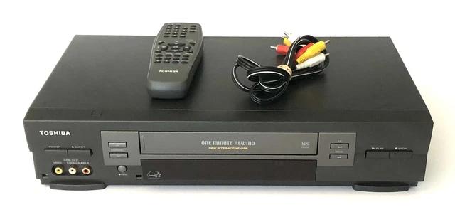 TOSHIBA W-602 4 Head VCR VHS Player Recorder W/Remote (TESTED AND WORKS ...