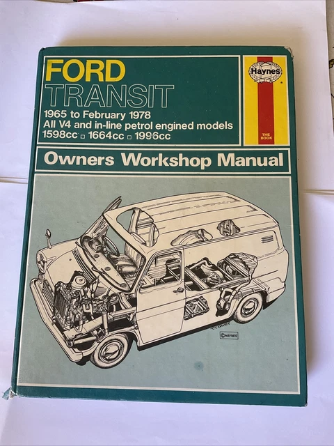 FORD TRANSIT MK1 Haynes Manual 1965 to Feb 1978 Petrol V4 1598cc 1664cc ...
