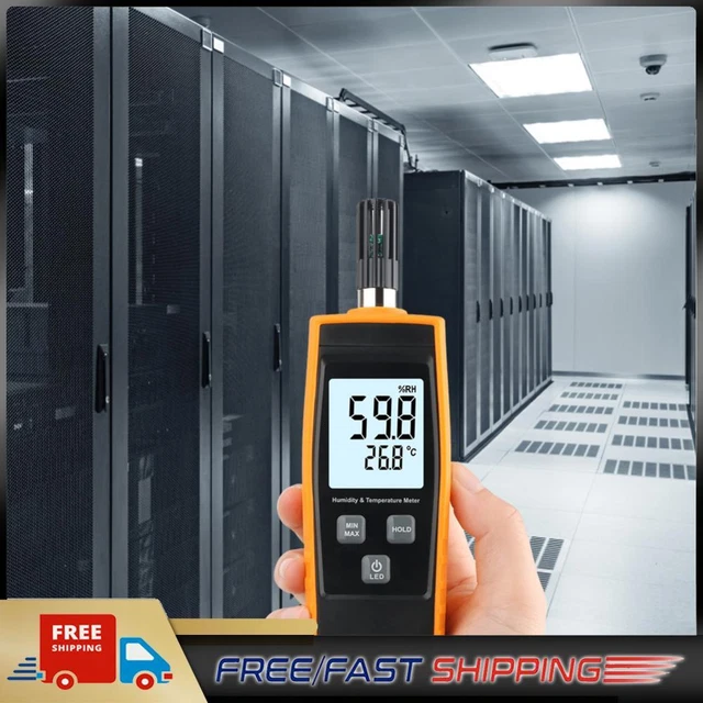 DIGITAL TEMPERATURE AND Humidity Detector Max Min Records Thermometer ...