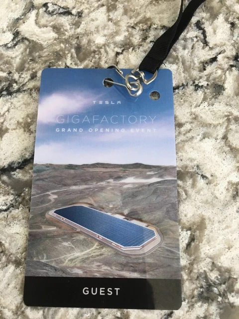 TESLA GIGAFACTORY GRAND Opening VIP Guest Pass $899.99 - PicClick CA