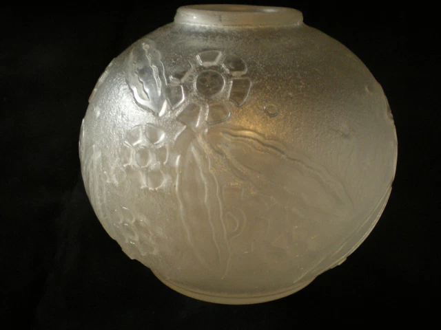 DELATTE ANDRÉ RARE vase boule décor gravé à l'acide c. 1920 EUR 200,00 ...