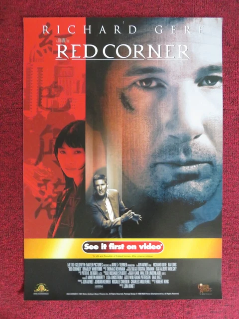 RED CORNER VHS Poster Poster Richard Gere Bai Ling 1997 £14.99 ...