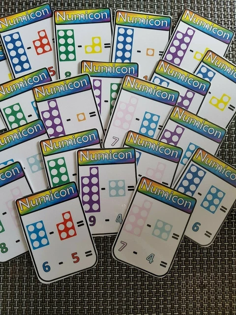 20 NUMICON SUBTRACTION flashcards display maths numbers counting SEN ...