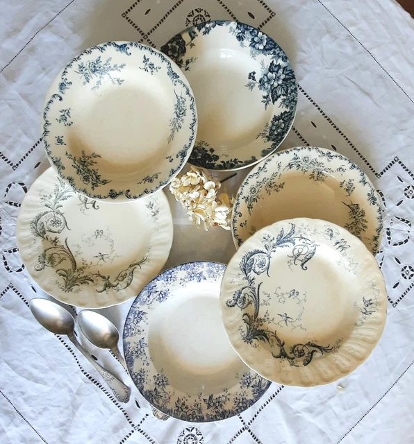 ASSIETTES CREUSES ANCIENNES Dépareillées EUR 79,00 - PicClick FR