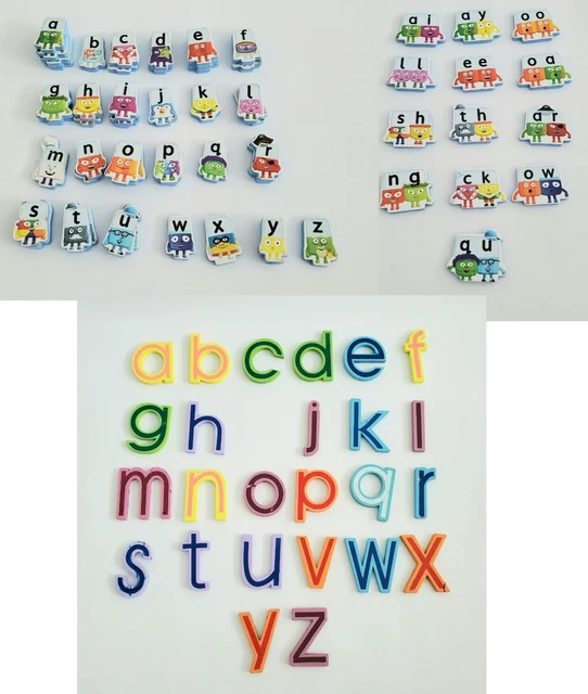 CBEEBIES ALPHABLOCKS FOAM Alphabet Phonics 59 pieces & Wooden magnetic ...