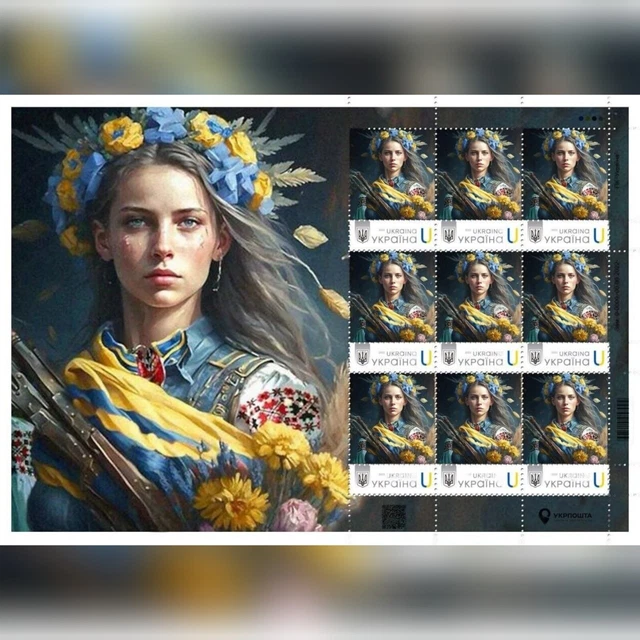 RARE STAMPS UKRAINE "Ukrainian Woman" War In Ukraine 2022 - 2023 $32.84 ...