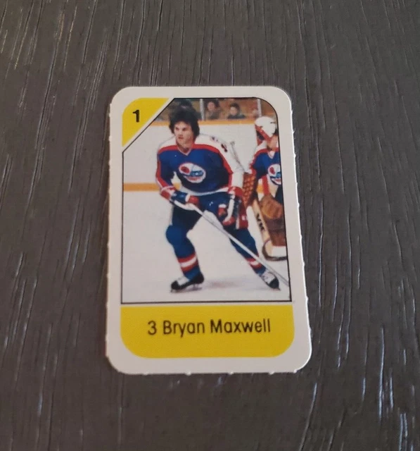 POST CEREAL 1982/83 NHL Hockey Bryan Maxwell Mini Card Winnipeg Jets $4 ...