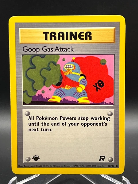 POKEMON CARD - 1st Edition Goop Gas Attack 78/82 -Team Rocket Set WOTC ...