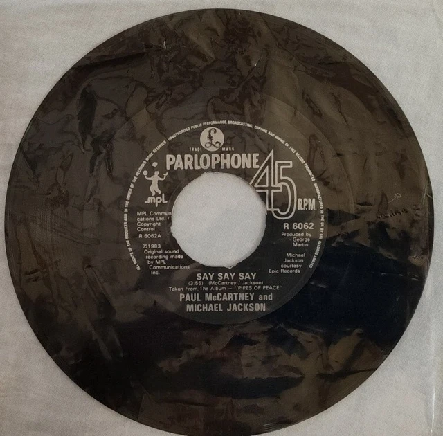 PAUL MCCARTNEY & Michael Jackson-Say Say Say Vinyl 7" Single.Parlophone ...