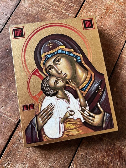 HOLY VIRGIN MARY of Sweet Kissing Religious Home Decor Christian £79.00 ...