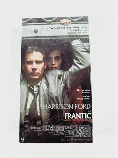 FRANTIC HARRISON FORD VHS Tape Roman Polanski Movie Watermark SEALED ...
