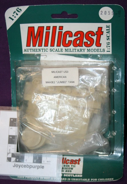 MILICAST AMERICAN M4A3E2 Jumbo Sherman Tank 1:76 scale resin model US3 ...