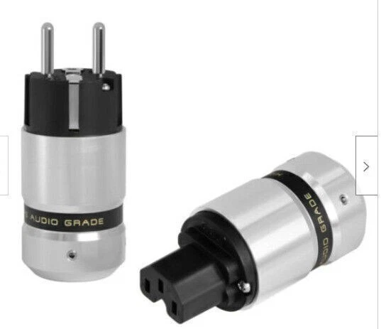 HI-END SCHUKO PLUG + IEC Connector-IEC Power Plug Rhodium £28.25 ...