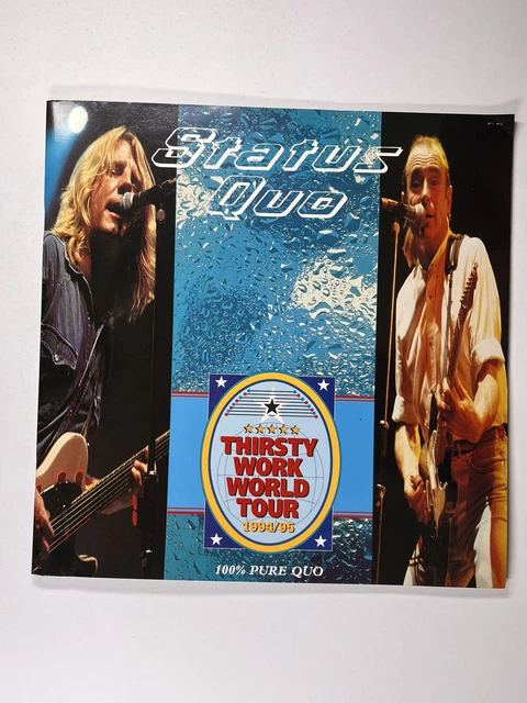 STATUS QUO PROGRAMME Et Billet Original Thirsty World Tour Officiel ...