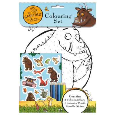 THE GRUFFALO COLOURING Set - 8 Colouring pages, Coloured Pencils And ...