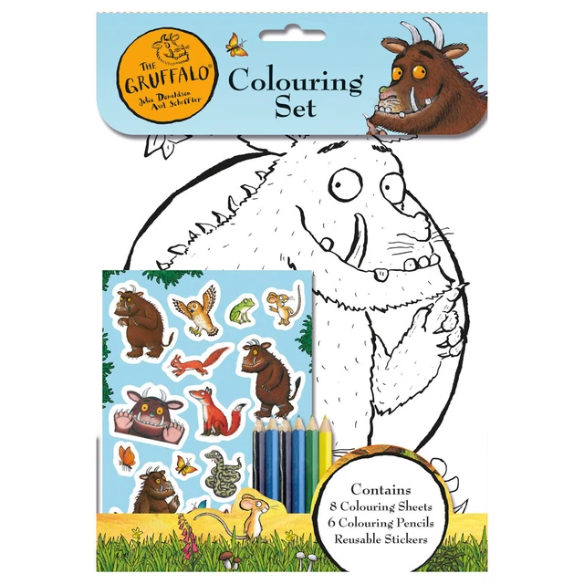 THE GRUFFALO COLOURING Set Art Activity 6 Colouring Pencils by Julia ...