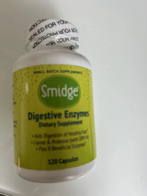 SMIDGE - DIGESTIVE enzymes 120 capsules £30.00 - PicClick UK