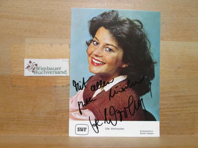 ORIGINAL AUTOGRAPH UTE Verhoolen (1948-2013) /// Autogramm Autograph ...