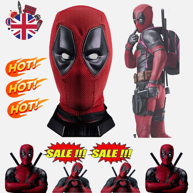 COSPLAY DELUXE DEADPOOL Full Face Mask Halloween Party Prop Costume ...