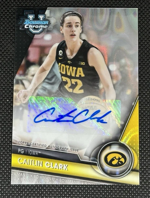 CAITLIN CLARK (IOWA) /199 Lava Autograph 2023-2024 Bowman | WNBA | # ...