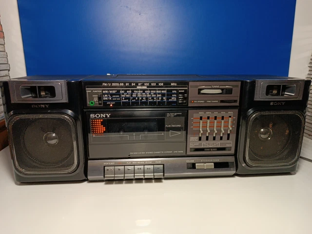 SONY CFS-1000L RADIONE Stereo Boombox Vintage Cassette No Radio Ok EUR ...