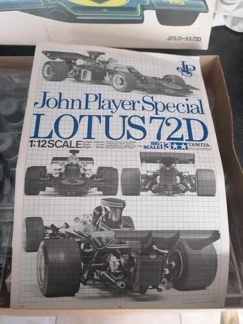 1972 TAMIYA 1/12 Scale J.P.S Lotus 72D John Player Special Model Kit Unbuilt £94.31 - PicClick UK