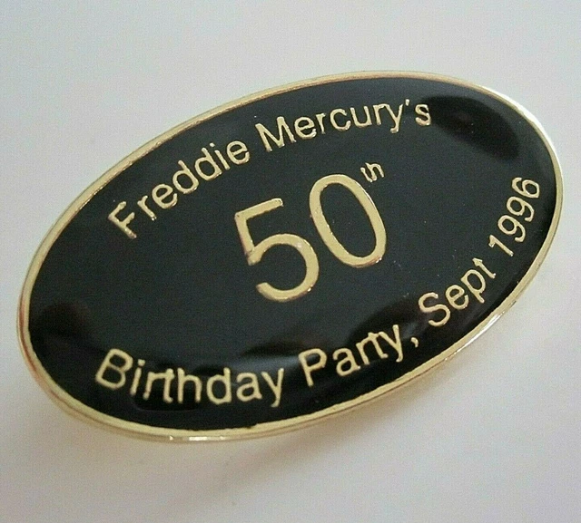 FREDDIE MERCURY 50TH Birthday Party 1996 Lapel Pin Badge + Ticket ...
