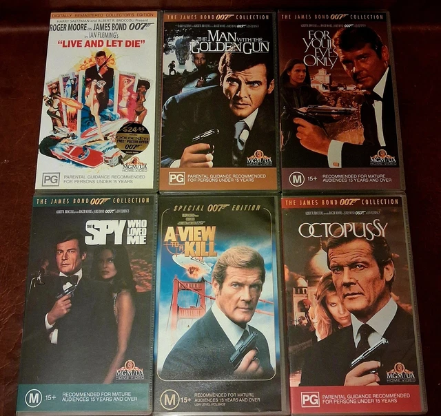 JAMES BOND ROGER Moore Bundle Vhs Tested Mould Free $29.99 - PicClick AU