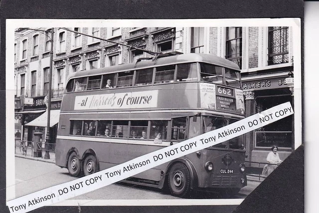 LONDON TRANSPORT - C2 Type Trolley Bus No. 244 On Route 662 - Photo ...