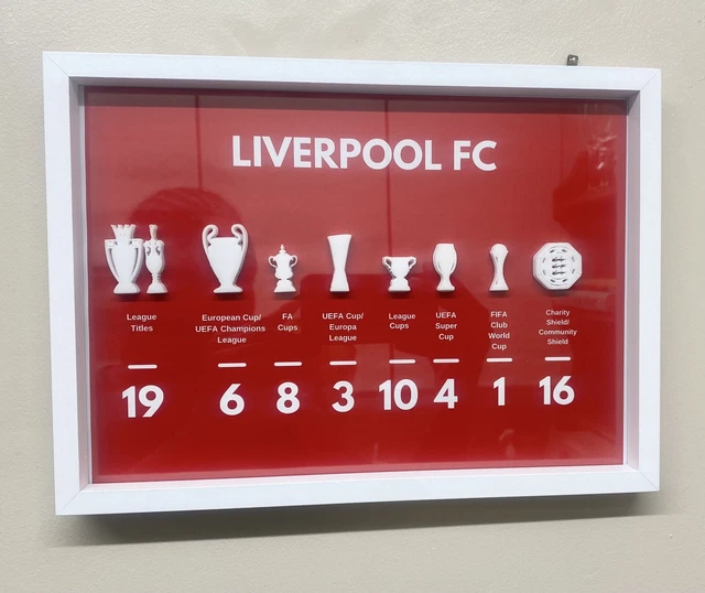 LIVERPOOL FC TROPHY Display 3d Frame Poster Wall Art Gift £17.00 ...