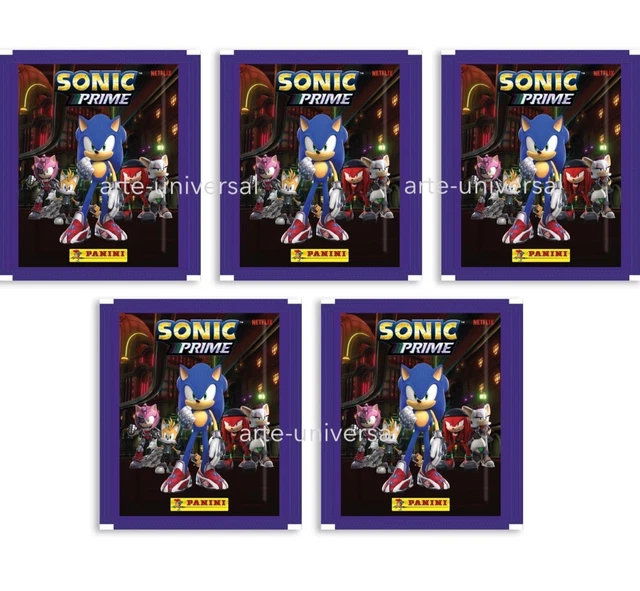 5 PACKS (25 stickers) SONIC PRIME the Hedgehog SEGA Panini sticker ...