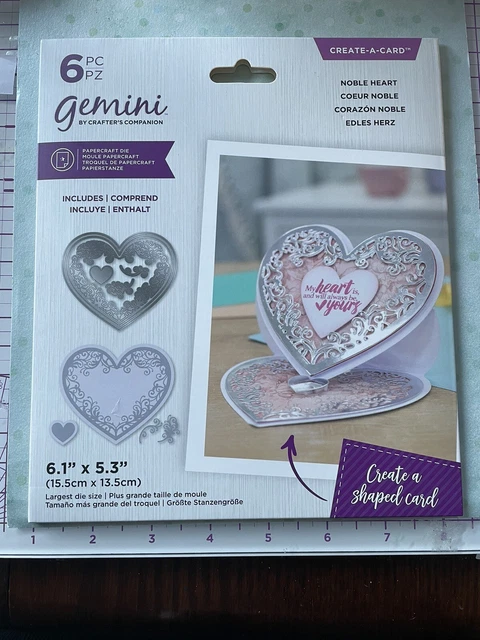 PAPERCRAFT METAL DIE Create A Card Noble Heart BNIP Card Making Scrap ...