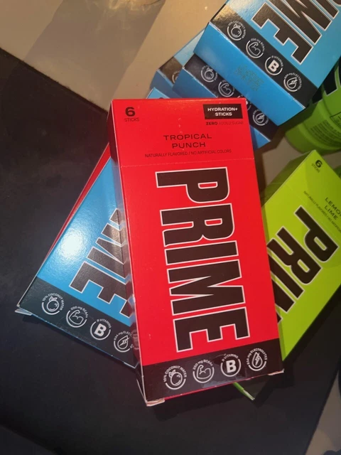 PRIME HYDRATION DRINK Stick TROPICAL PUNCH 6 Sachet Pack KSI Logan Paul ...