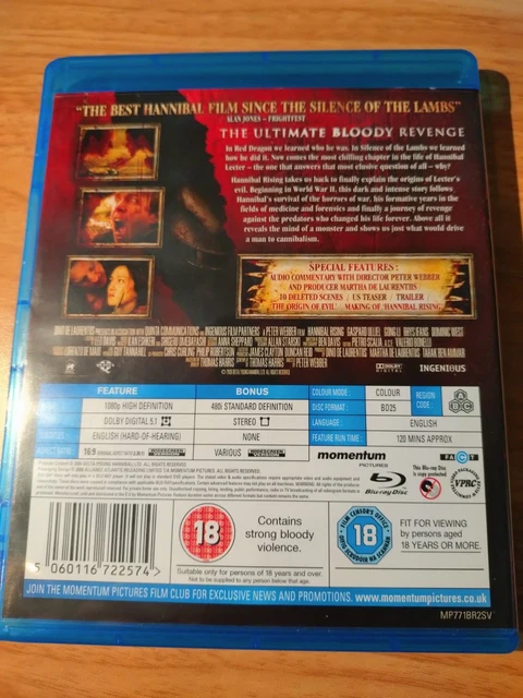 HANNIBAL RISING - uk Blu ray - Gaspard Ulliel, Gong Li Horror £14.99 ...
