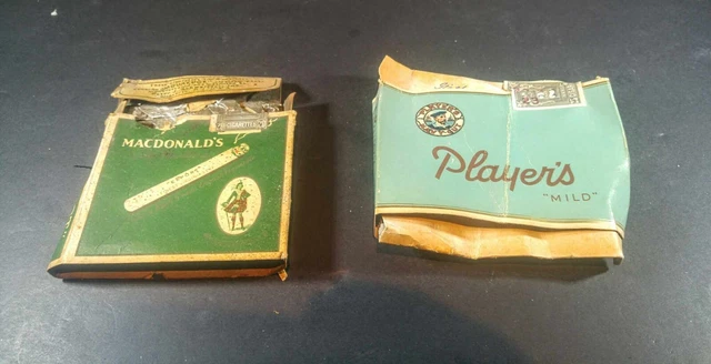 VINTAGE CIGARETTE PACKS from the 1950s no tobacco MacDonald's, Players ...