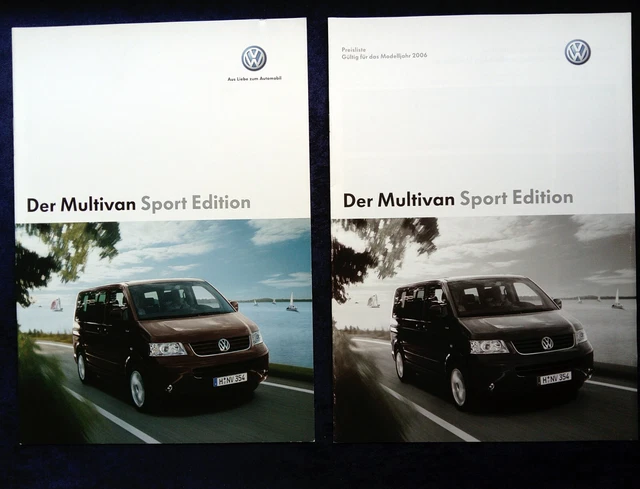 VW BUS T5 Multivan Sport Edition brochure 9.2005 + price list £7.18 ...