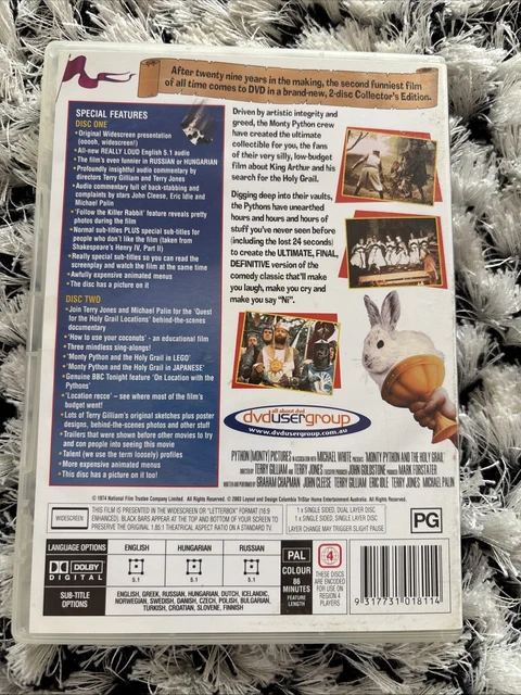 MONTY PYTHON AND the Holy Grail | Collectors Edition (DVD, 1974) 2 Disc ...
