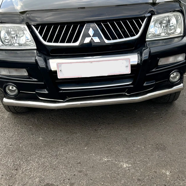 CHROME BAR FRONT BUMPER STYLING MITSUBISHI L200 K74T Series 3 2.5TD £ ...