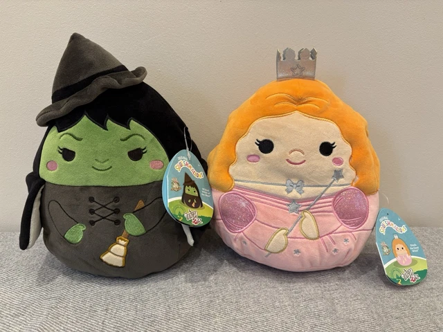 SQUISHMALLOWS WIZARD OF Oz 8” Elphaba & Glinda The Wicked & Good Witch ...