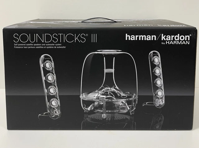 HARMAN KARDON SOUNDSTICKS III PC Laptop Mac Speaker System Desktop ...