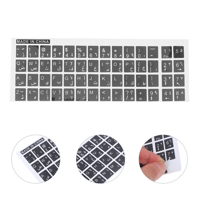 10 SHEETS OF Replacement Keyboard Sticker Arabic Keyboard Letter ...