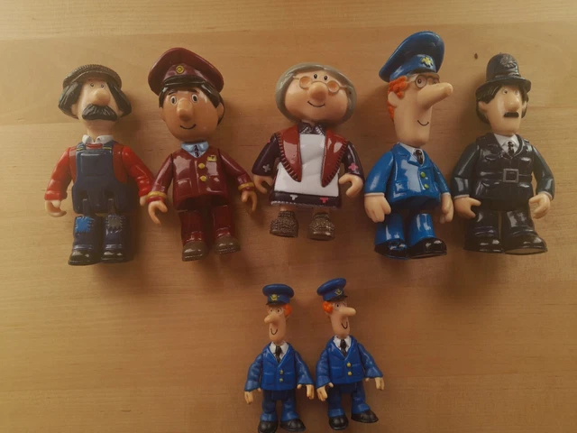 7 X POSTMAN Pat Figures Postman Pat Ajay Bains Mrs Goggins Ted Glen ...