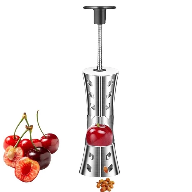 STAINLESS STEEL CHERRY Pitter Tool Premium Deseeder New Red Dates Pit ...