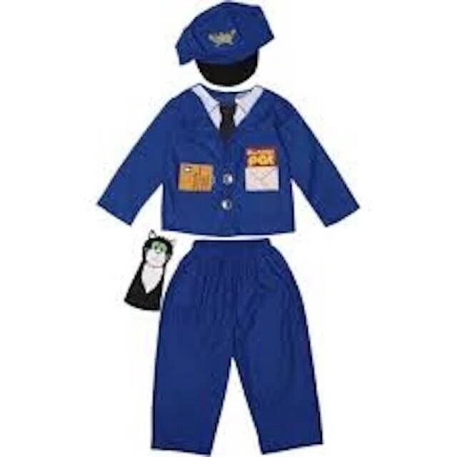 POSTMAN PAT COSTUME including felt cat and letter. Aged 3-5years £10.77 ...