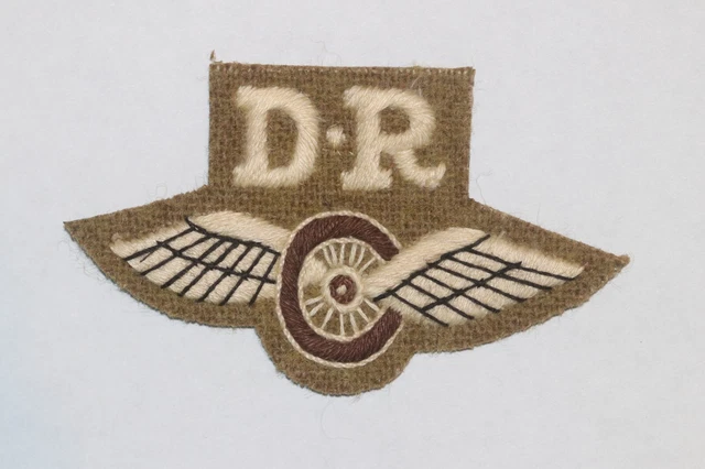 WW2 PATTERN BRITISH Army Despatch Rider Qualification Badge Winged Dr ...