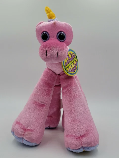 VINTAGE JAKKS LIMBO Legs Maggie the Unicorn 10" Plush Toy 2000 With ...