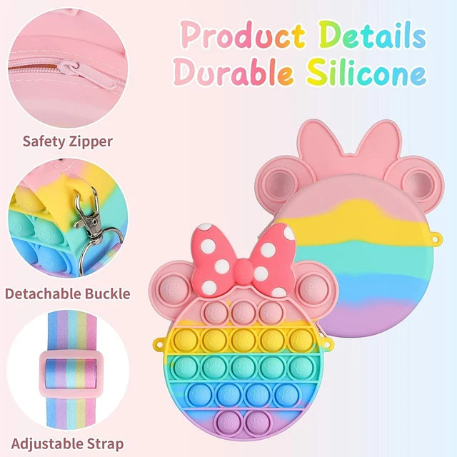 SAC POP IT Fidget Toys Popit Sac à Bandoulière pour Filles 2 en 1 Pop ...