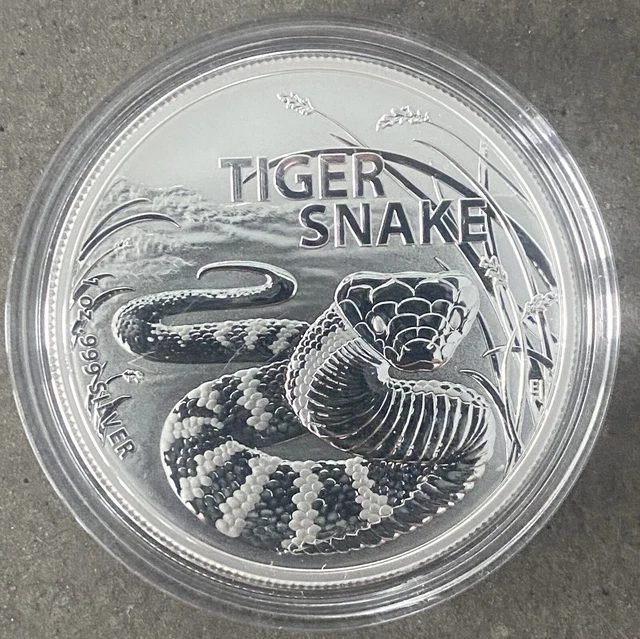 TIGER SNAKE 1 OZ Silver Coin 2024 Royal Australia Mint Most Dangerous ...