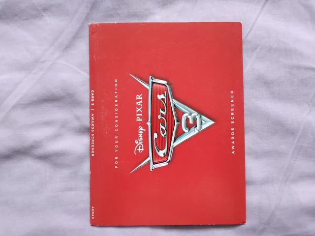 DISNEY PIXAR CARS 3 (2017) Awards Screener FYC DVD Excellent Condition ...