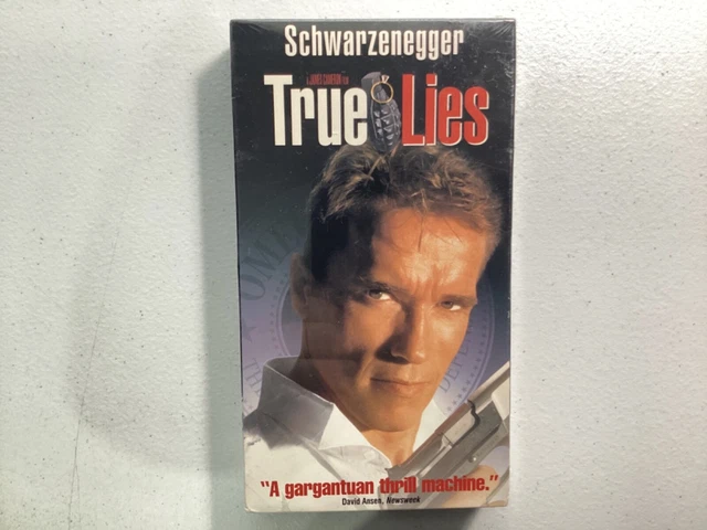 TRUE LIES VHS Sealed Watermarked Arnold Schwarzenegger Jamie Lee Curtis ...